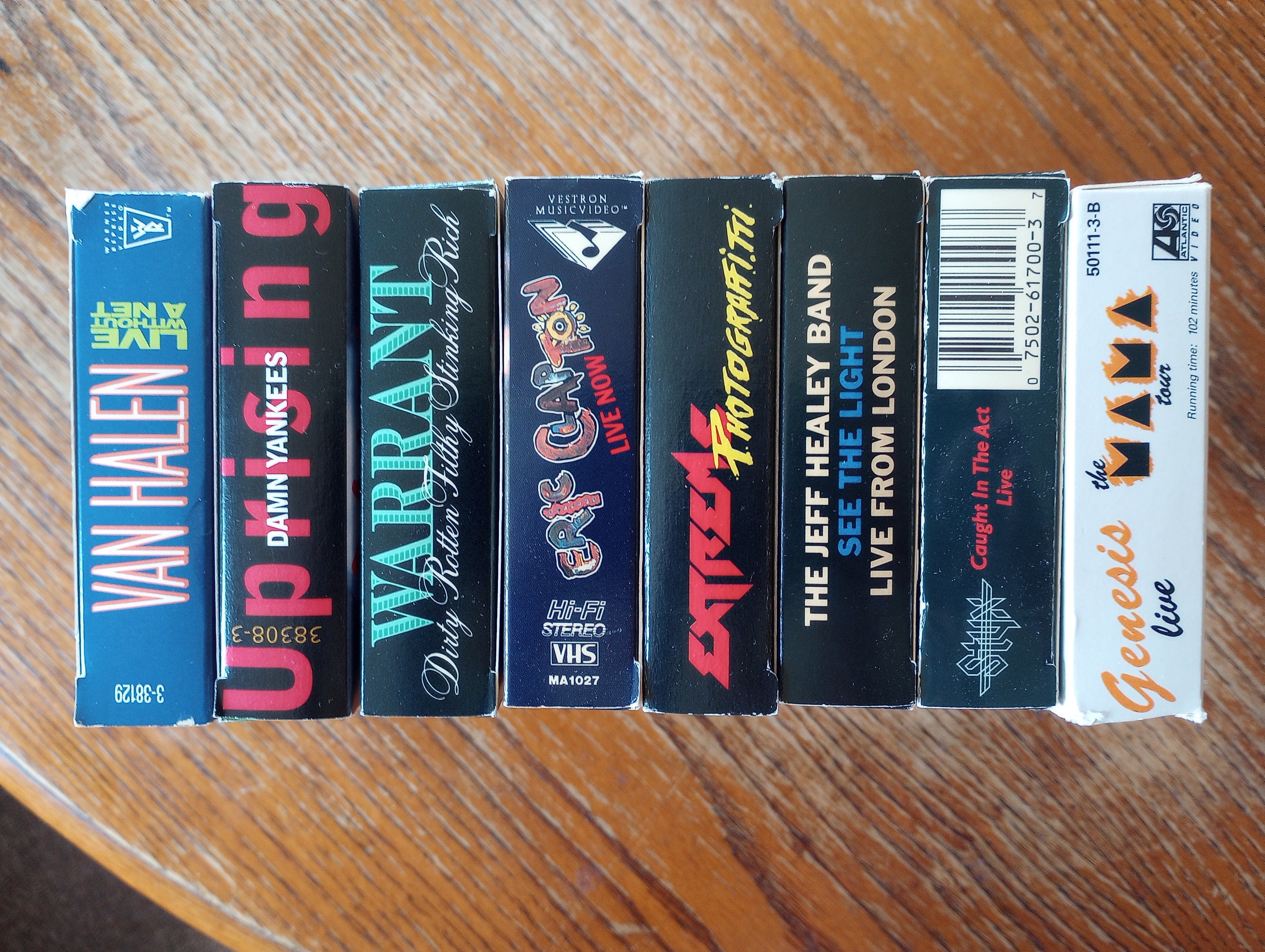 Hard Rock VHS Lot 8 Tapes van Halen, Eric Clapton, Warrant, Genesis - Etsy