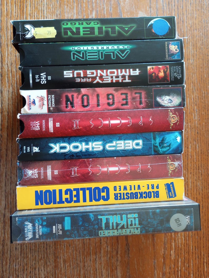 Alien & Sci-fi VHS Lot 8 Tapes: Alien Resurrection, Alien Cargo ...