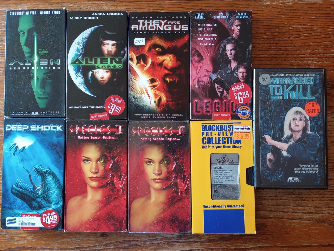 Alien & Sci-fi VHS Lot 8 Tapes: Alien Resurrection, Alien Cargo ...