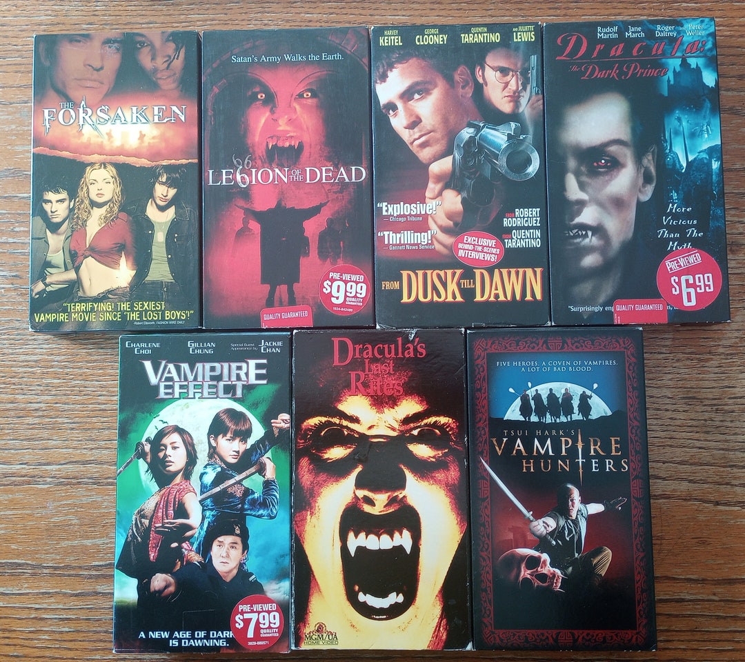 Vampire Horror VHS Lot 7 Tapes from Dusk Till Dawn, Vampire Effect ...