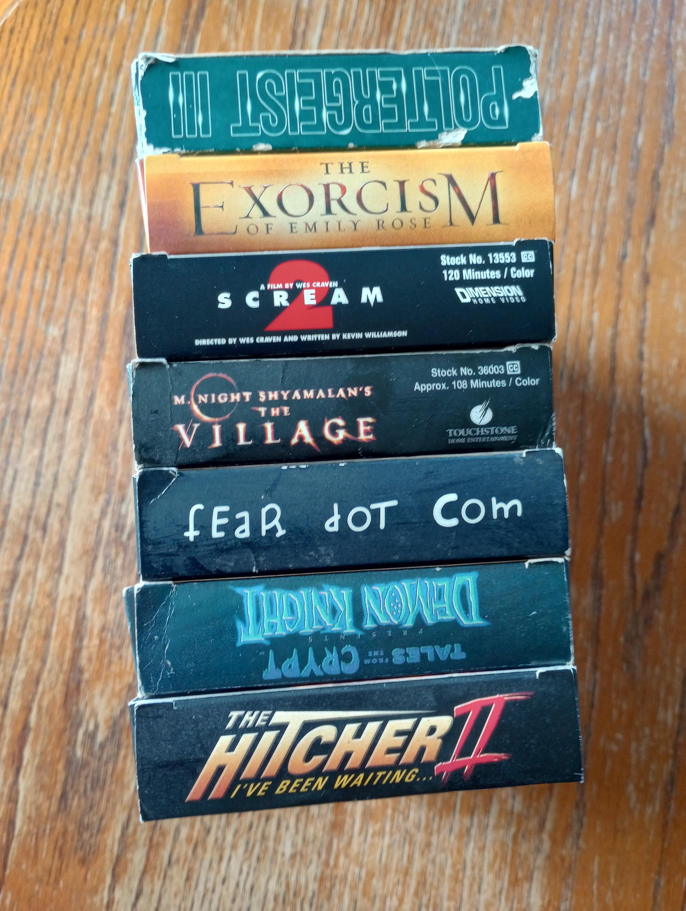 Horror VHS Lot #3 - (scream 2, Exorcism of Emily Rose, Poltergeist 3 ...