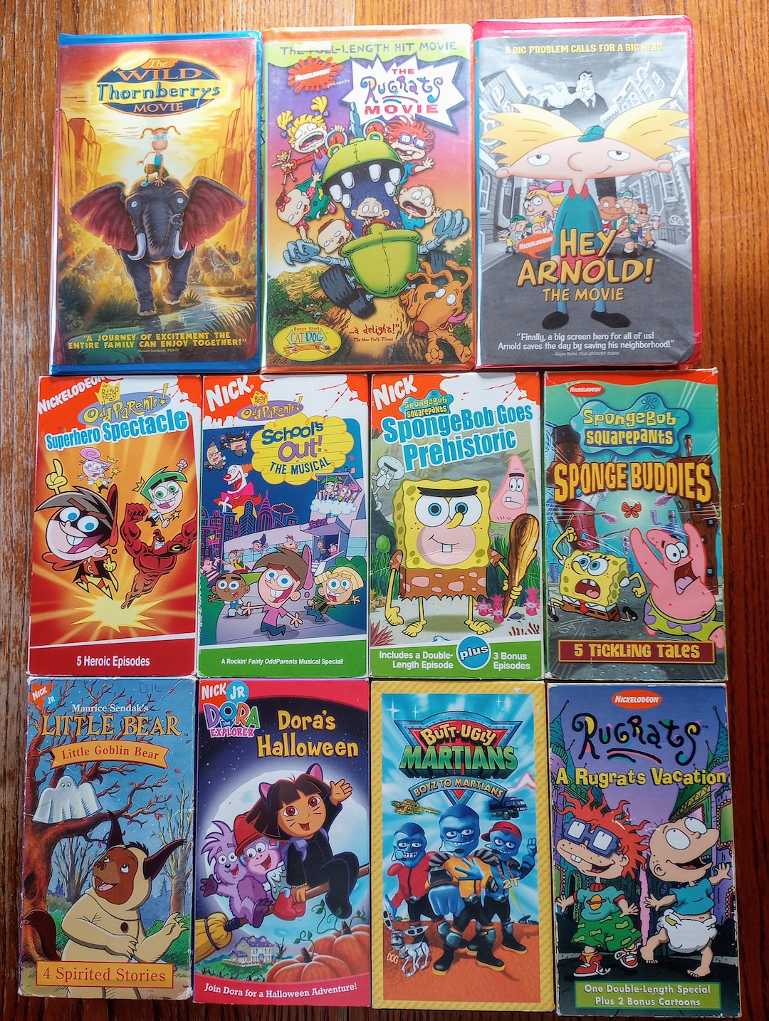Nickelodeon VHS Lot - 11 Tapes: Rugrats, Fairly Odd Parents, Spongebob ...