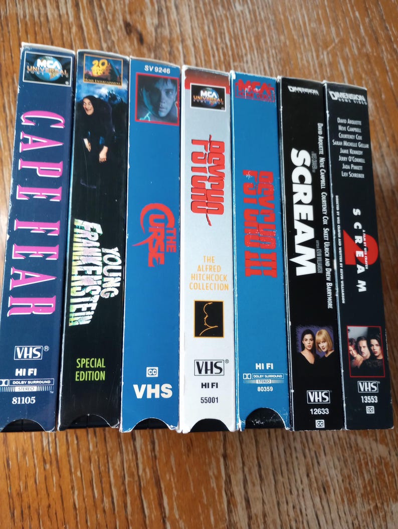 Horror VHS Lot #1 - (scream, the Curse, Psycho) - Etsy