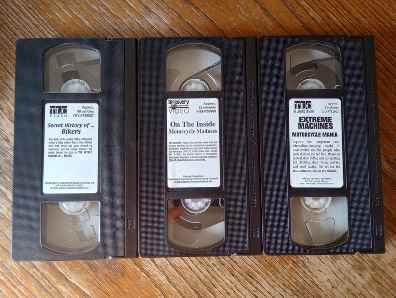 Huge Motorcycle VHS Lot 11 Tapes - Sturgis, Harley Davidson, Hells ...