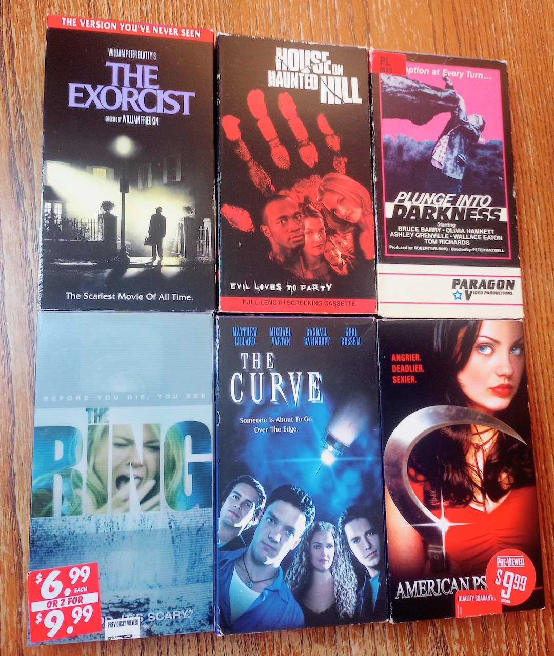 Horror VHS Lot #3 - 6 Tapes (the Ring, American Psycho 2, the Curve) - Etsy