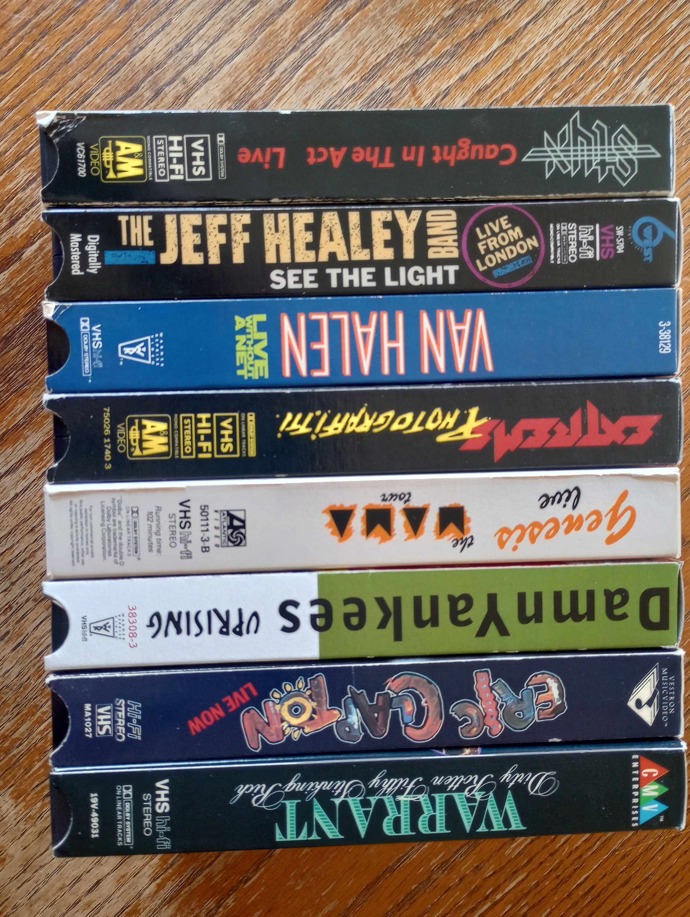 Hard Rock VHS Lot 8 Tapes van Halen, Eric Clapton, Warrant, Genesis - Etsy