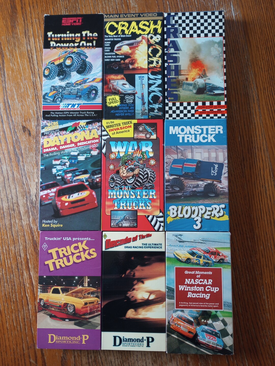 NASCAR Crashes, Monster Trucks & Drag Racing VHS Lot - 9 Tapes - Etsy