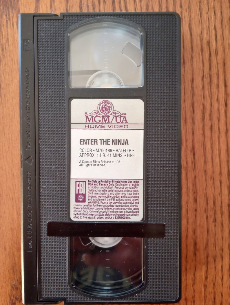 Hollywood Video Authentic VHS Rental: Enter the Ninja - Etsy