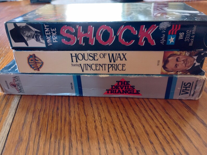 Vincent Price VHS Lot (house of Wax, Shock, the Devil's Triangle) - Etsy