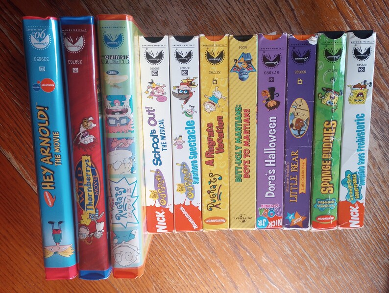 Nickelodeon VHS Lot 11 Tapes: Rugrats, Fairly Odd Parents, Spongebob ...
