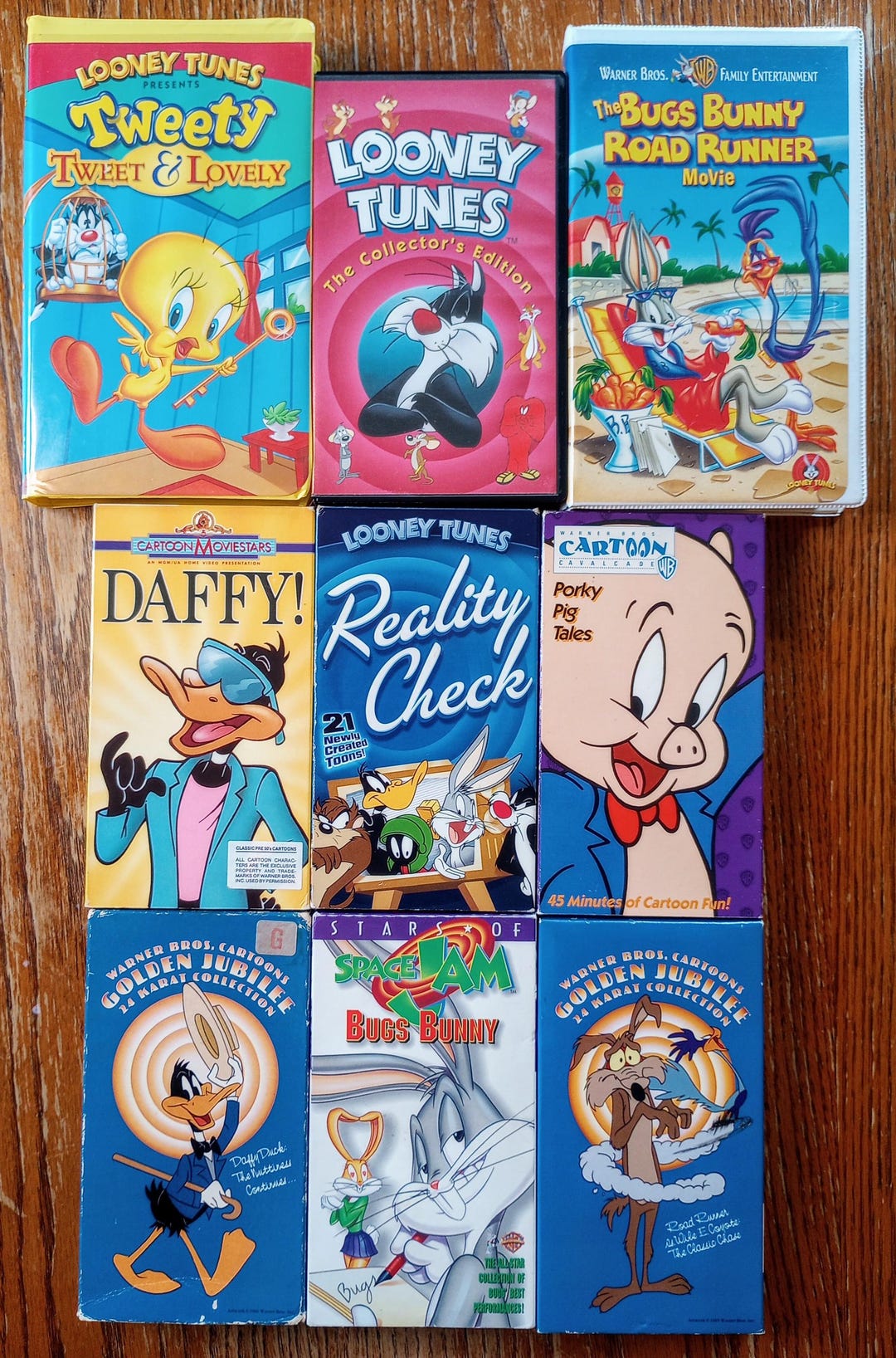 Looney Tunes VHS Lot 9 Tapes - Porky Pig, Bugs Bunny, Daffy Duck ...