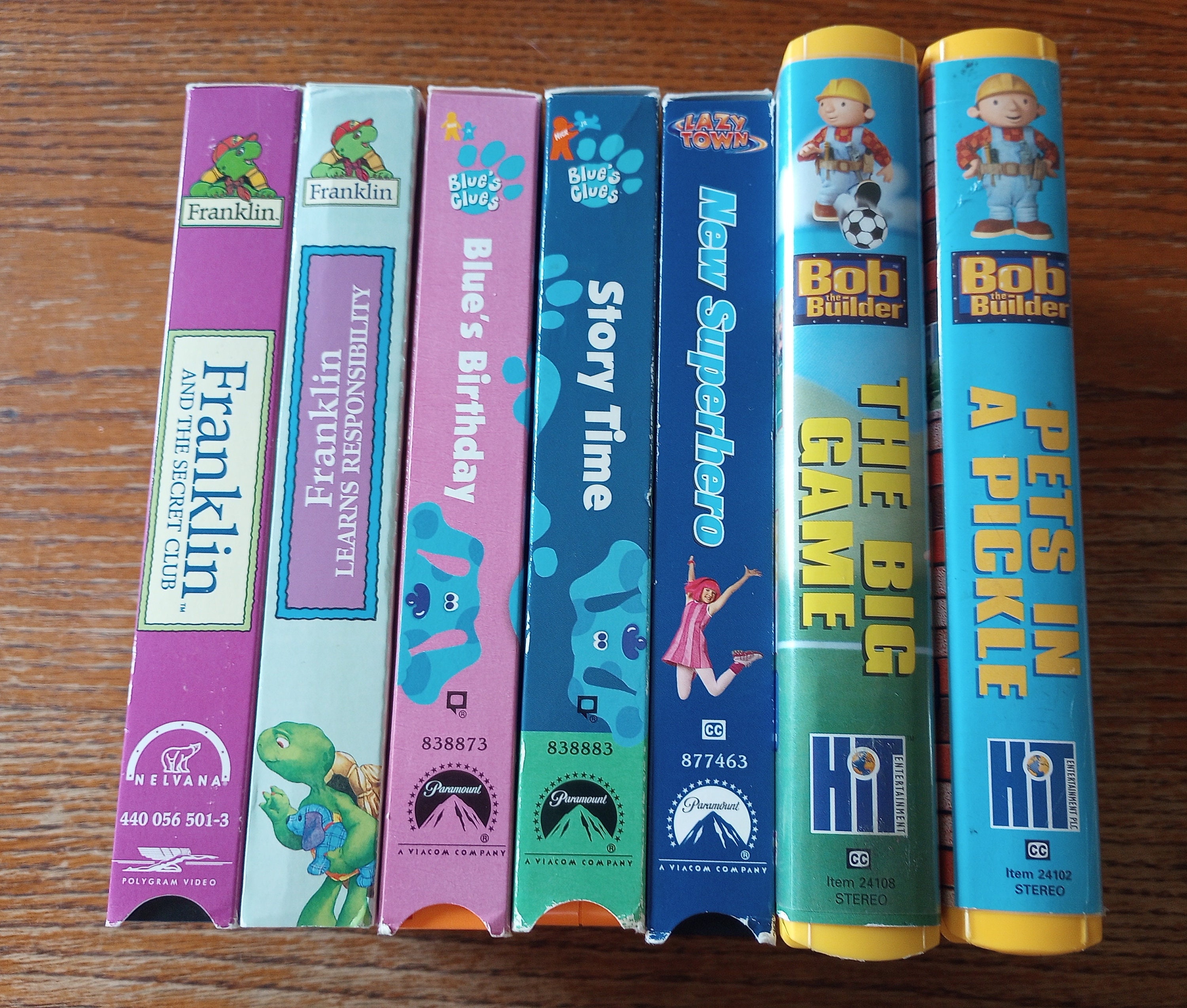 Nick JR VHS Lot 8 Tapes lazytown, Blue's Clues, Bob the Builder - Etsy