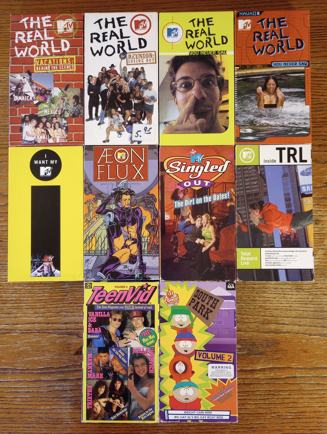 MTV & the Real World Vhs Lot 10 Tapes aeon Flux, TRL, Singled Out, I Want My Mtv - Etsy