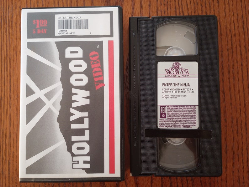 Hollywood Video Authentic VHS Rental: Enter the Ninja - Etsy