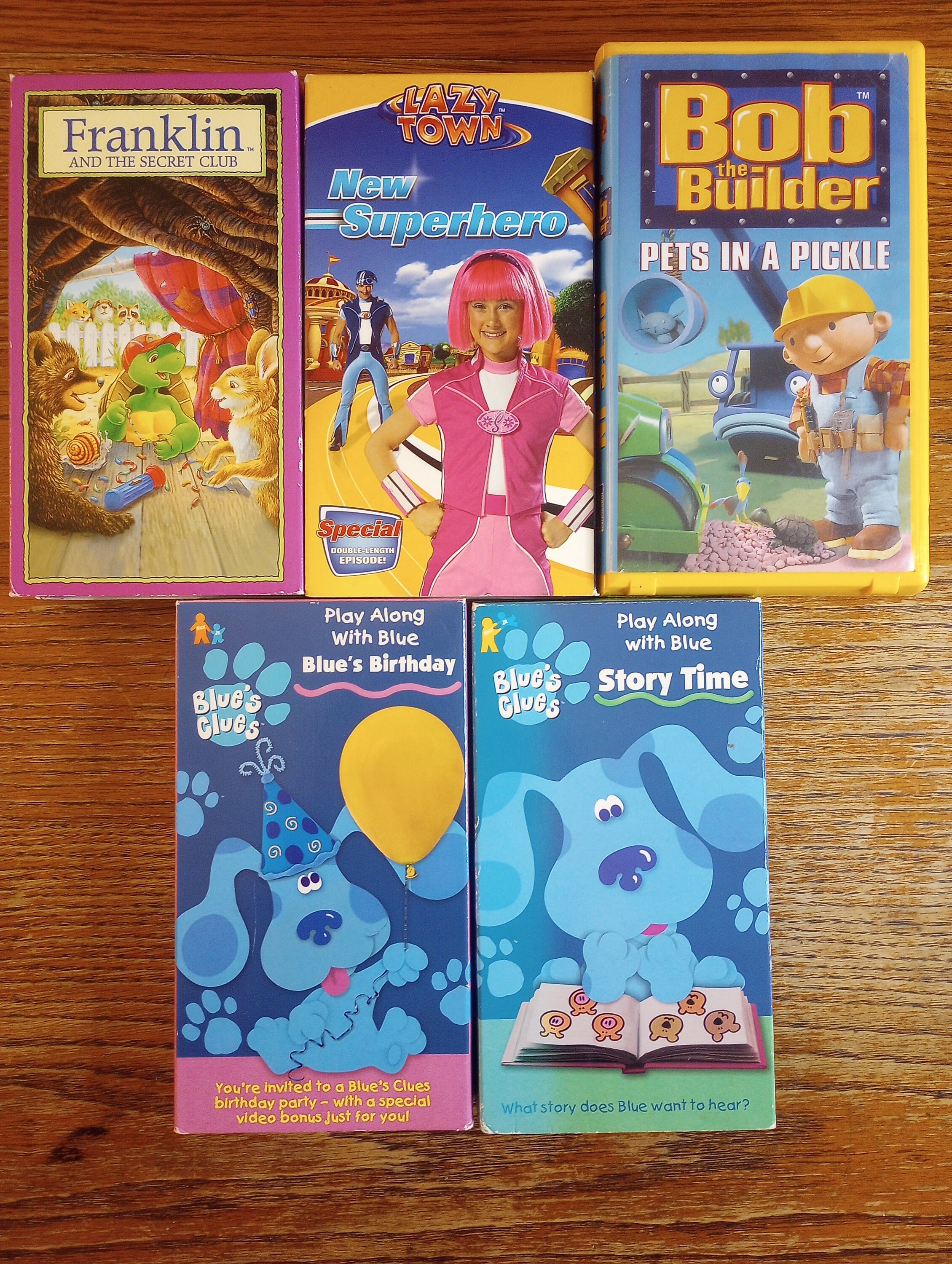 Nick JR VHS Lot 8 Tapes lazytown, Blue's Clues, Bob the Builder - Etsy
