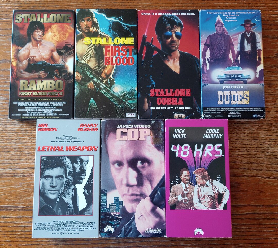 80's Action VHS Lot Cobra, Rambo, Bad Dudes, Lethal Weapon - Etsy