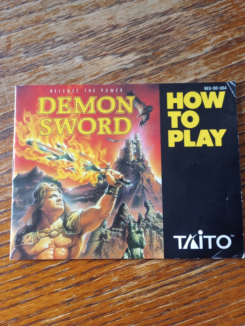 Deadly Towers & Demon Sword NES Cartridges W/ Manuals - Etsy