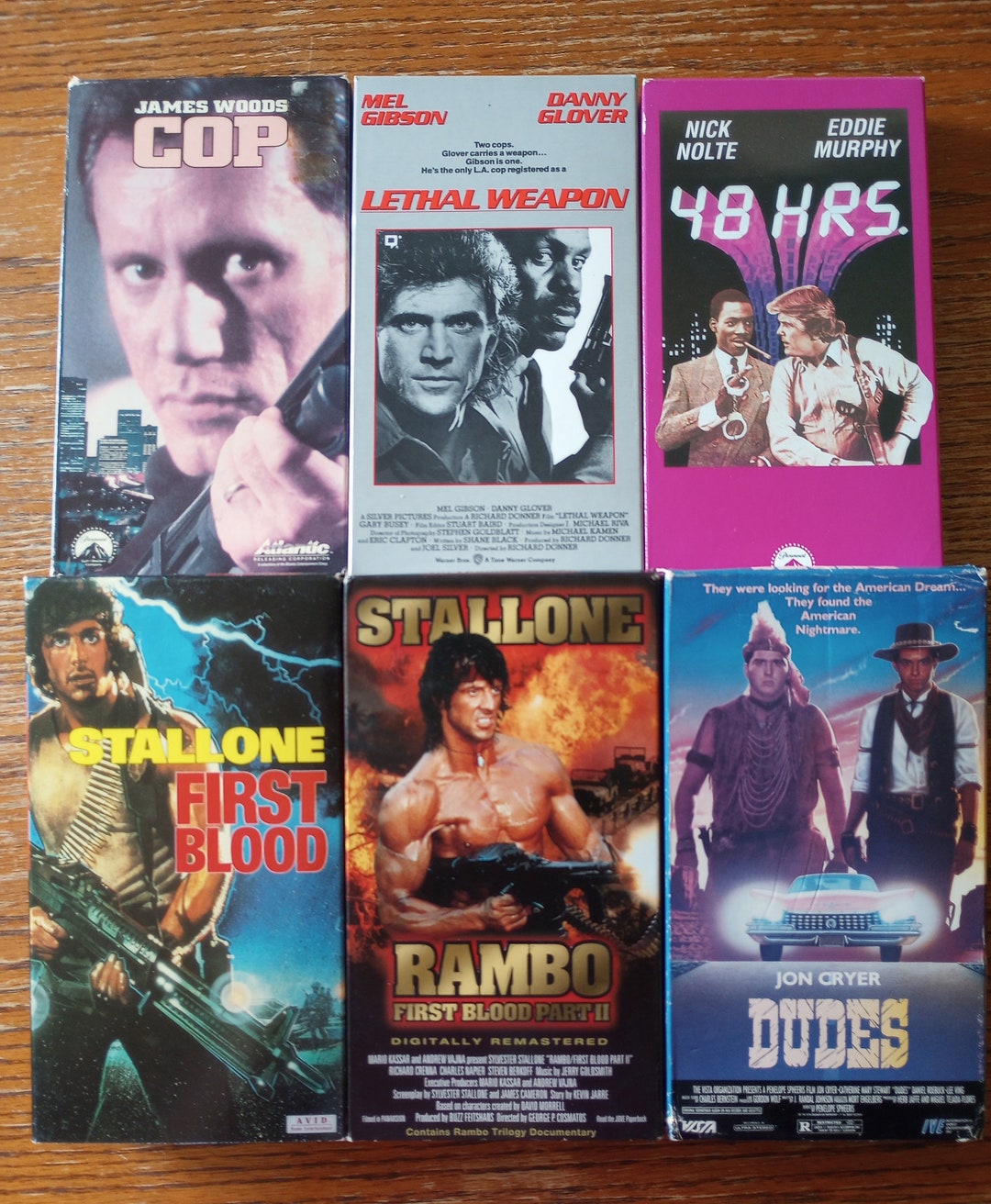 80's Action VHS Lot Rambo, Bad Dudes, Lethal Weapon - Etsy