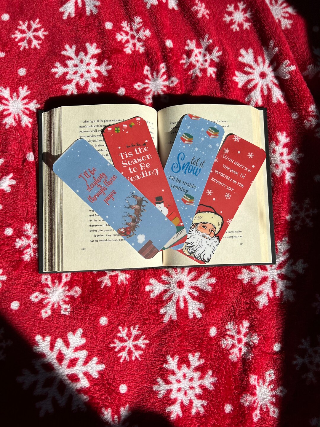Christmas Bookmarks | Festive Bookmarks | Stocking Stuffers | Gifts for ...