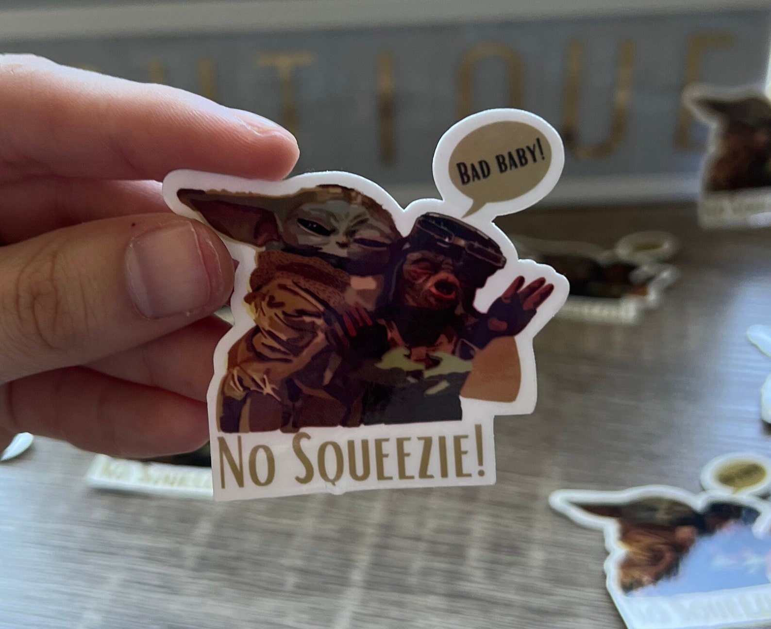 No Squeezie Bad Baby Sticker Star Wars the Mandalorian - Etsy Canada