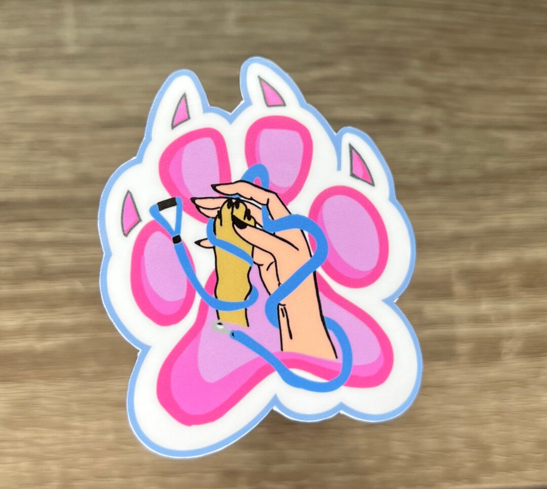 Dog Paw Sticker| Holding Dogs Paw Sticker| Cute Paw Sticker | Dog Mom ...