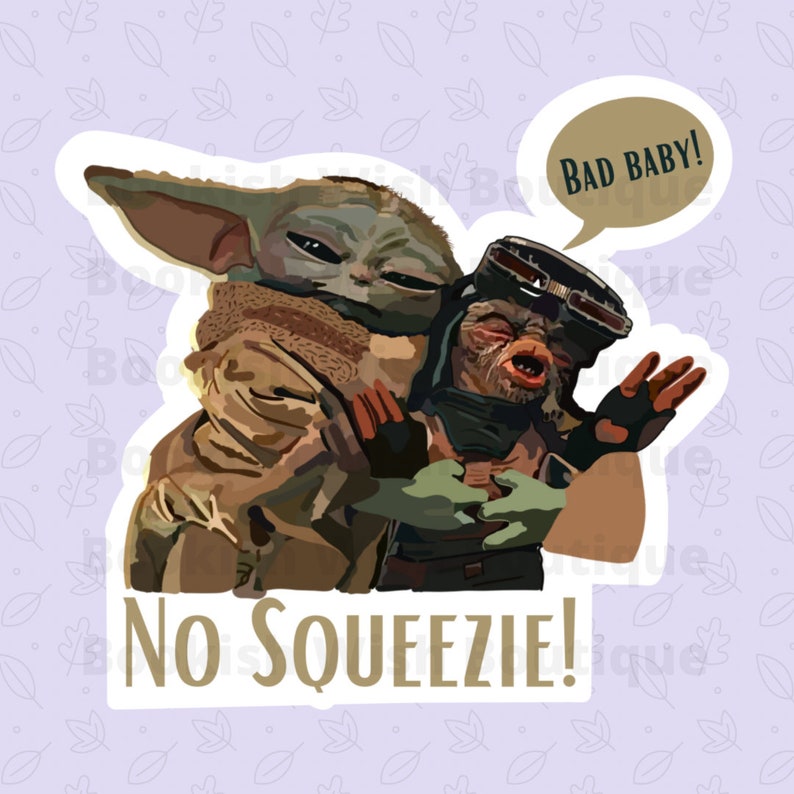 No Squeezie Bad Baby Sticker Star Wars the Mandalorian - Etsy Canada