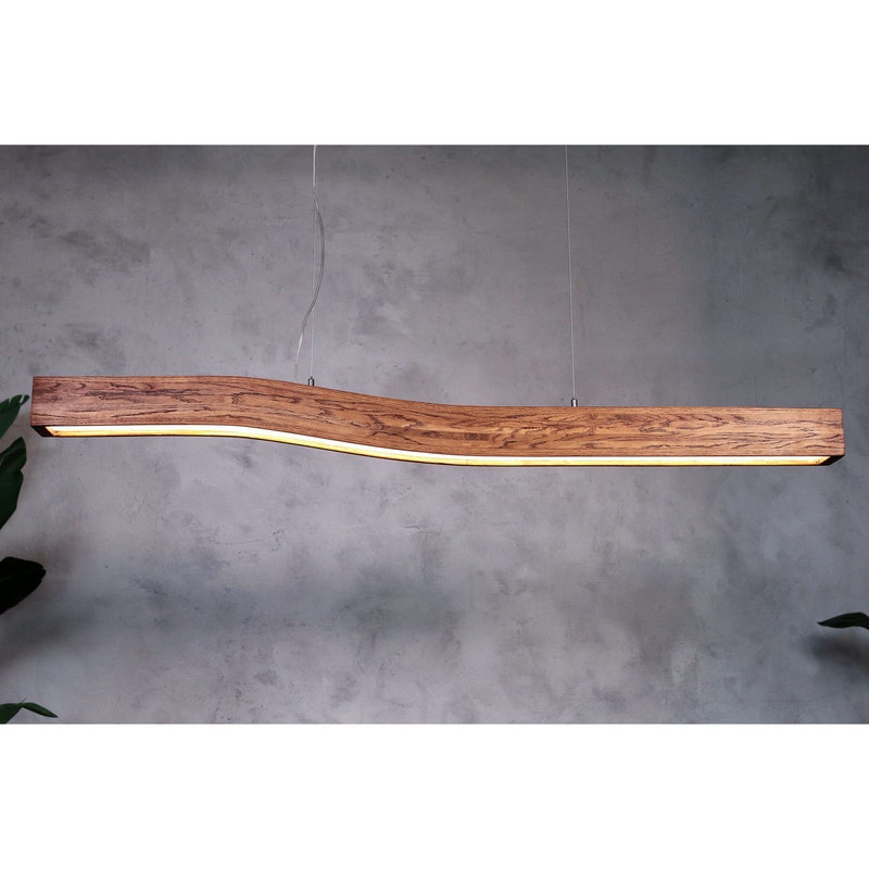 Wooden Light Fixture - Etsy