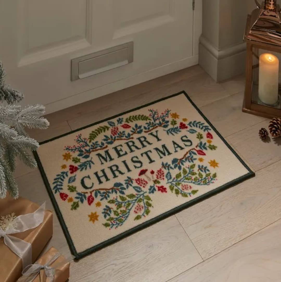 Traditional Merry Christmas Door Mat Welcome Door Mat - Etsy