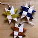 Scandinavian Folded Star Ornaments, Set of Three - Etsy