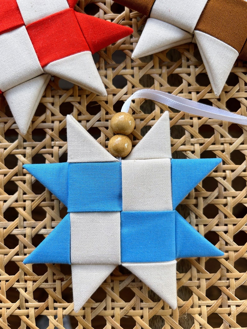 Scandinavian Folded Star Ornaments, Set of Three - Etsy