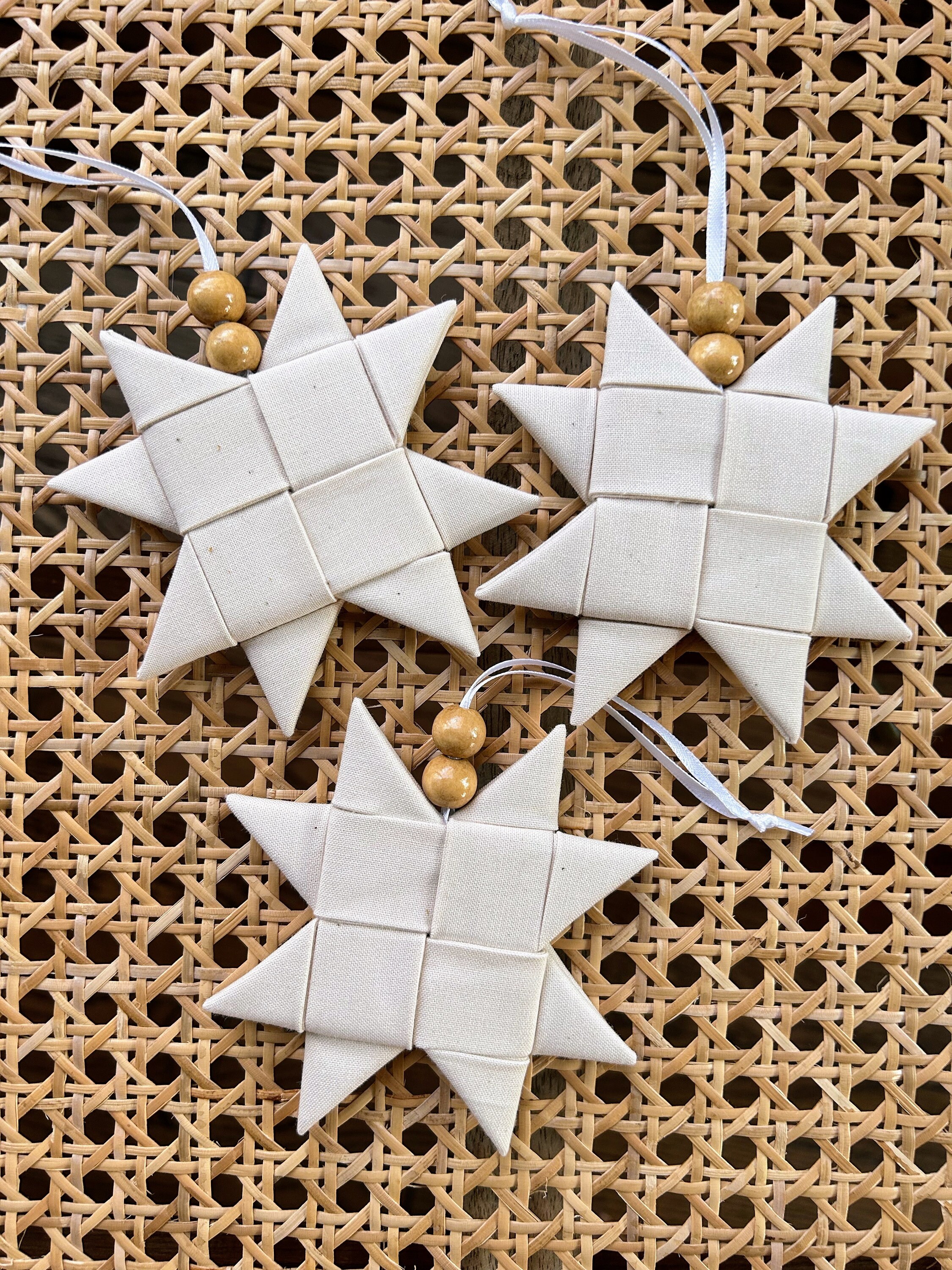 Scandinavian Folded Star Ornaments, Set of Three - Etsy