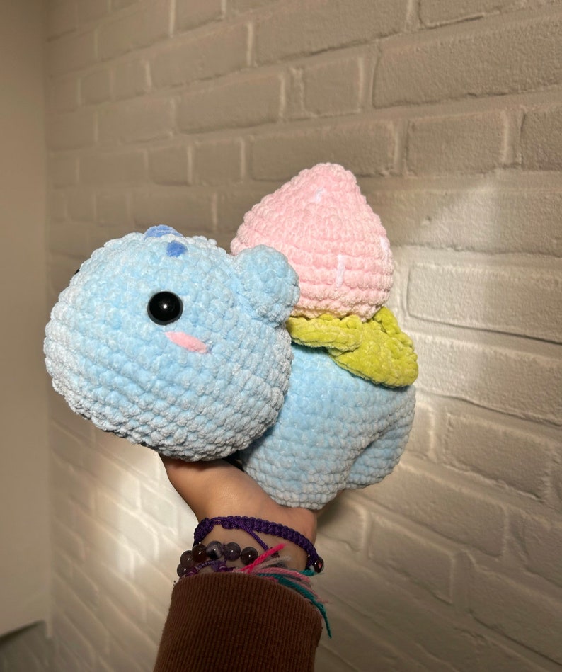 Crochet Pokemon Bulbasaur Inspired Strawberry Bulbasaur Stuffed Animal ...