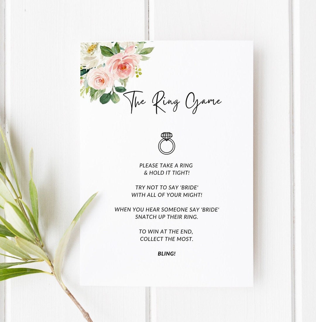 Find the Ring Bridal Shower Game, Wedding Shower Games, Printable Games ...