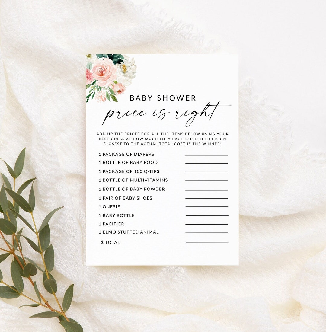 Printable the Price is Right, Price is Right Baby Shower Game, Guess ...