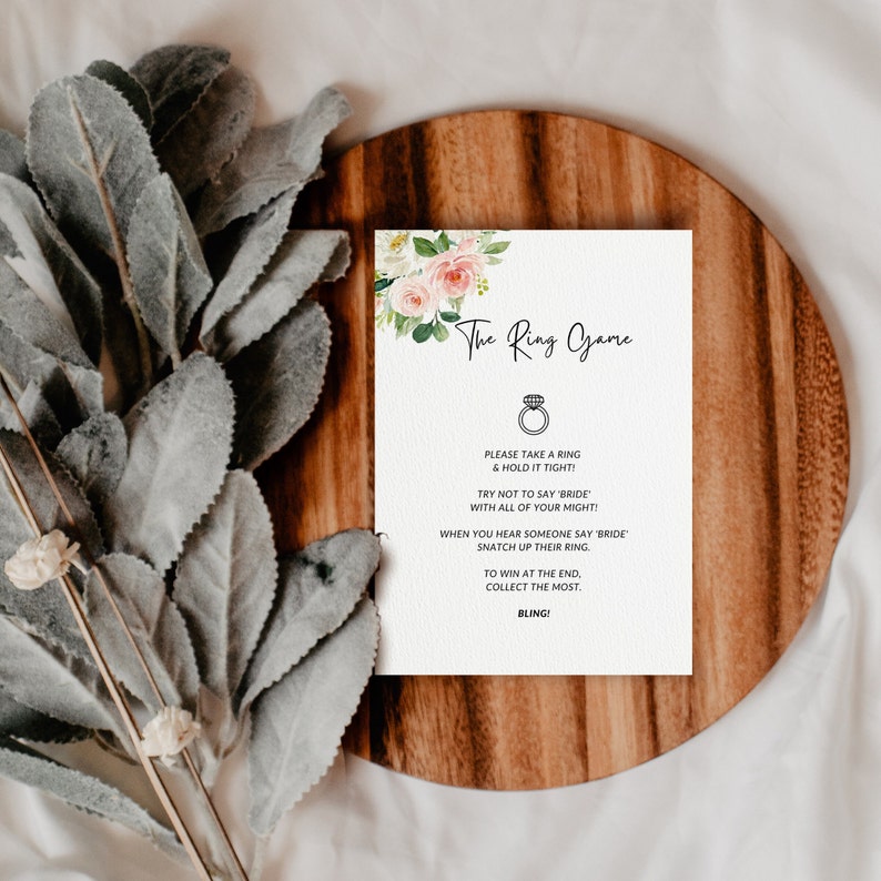 Find the Ring Bridal Shower Game, Wedding Shower Games, Printable Games ...