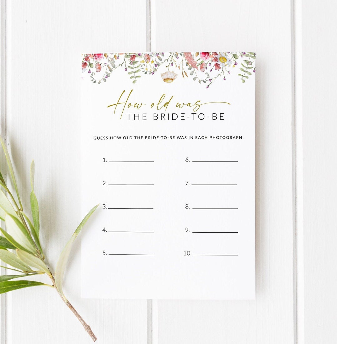 Guess the Bride's Age Game How Old Were They How Old Was the Bride to ...