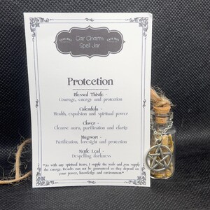 Protection Spell Jar | Keychain | Car Charm | Warding off Negativity ...