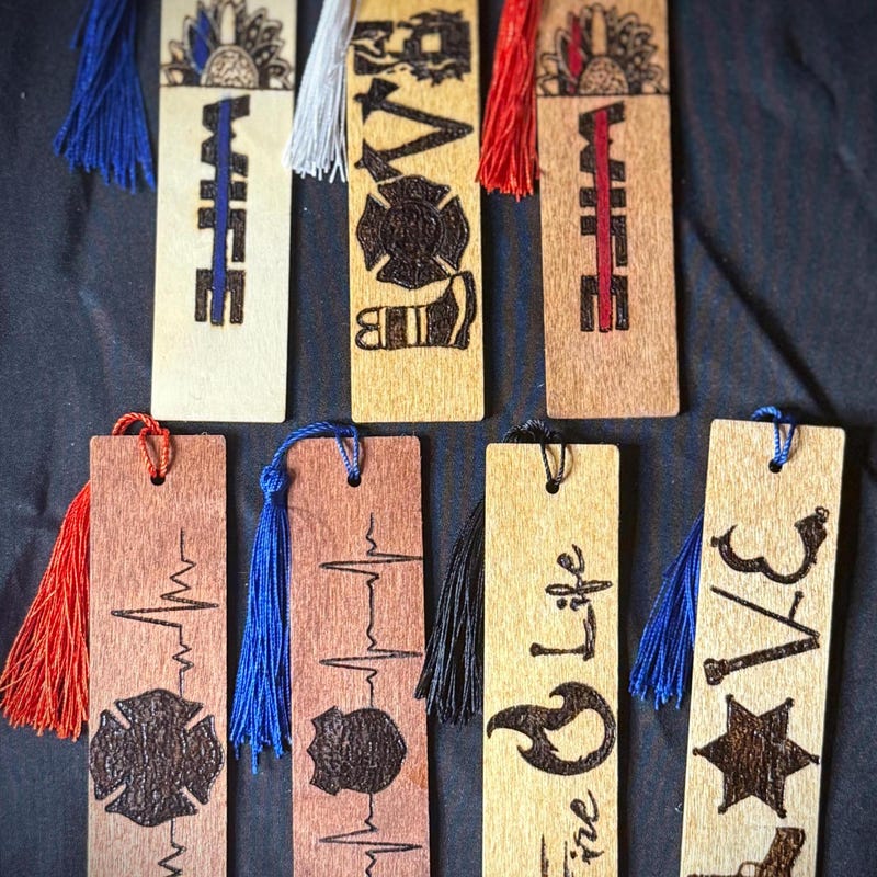 Thin Wood Bookmark - Etsy