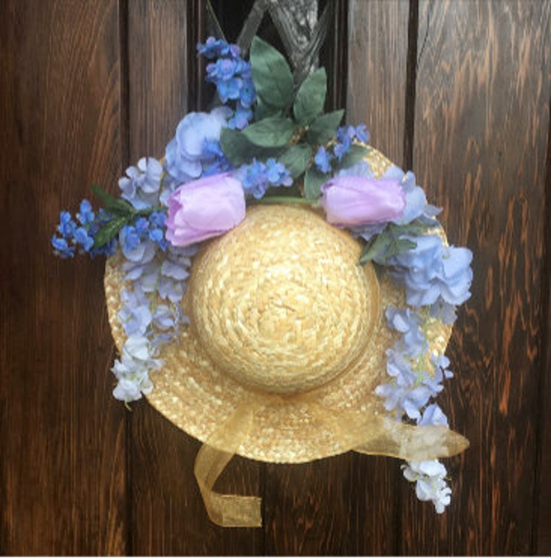 Custom Floral Bonnet Door Hanger: Colorful Home Decor - Etsy