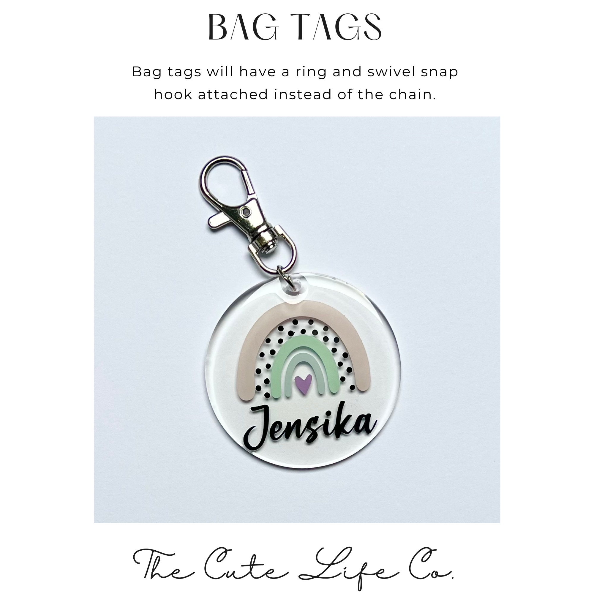 Personalised Rainbow Keyrings for Girls Cute Custom Key Chains for Kids ...