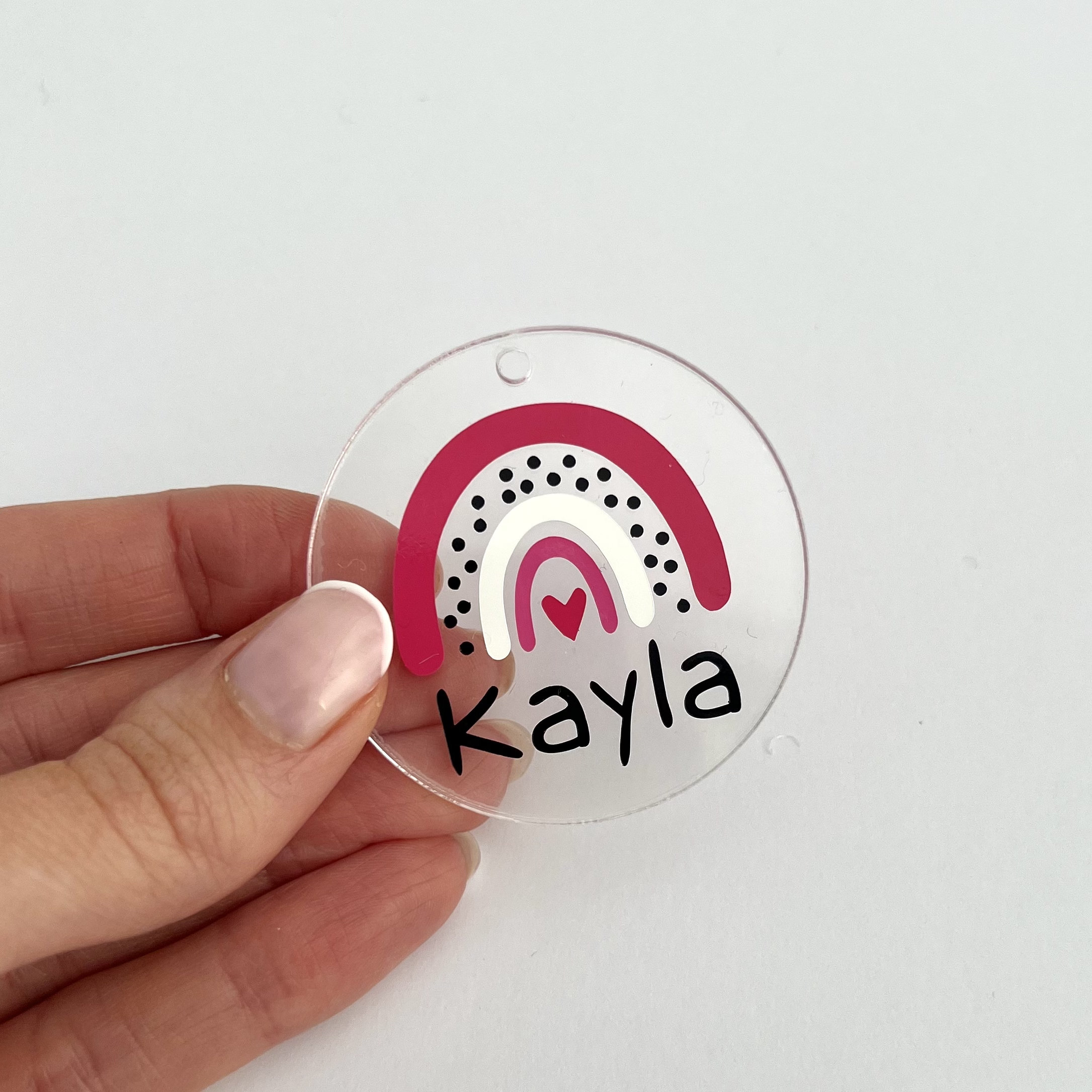 Personalised Rainbow Keyrings for Girls Cute Custom Key Chains for Kids ...