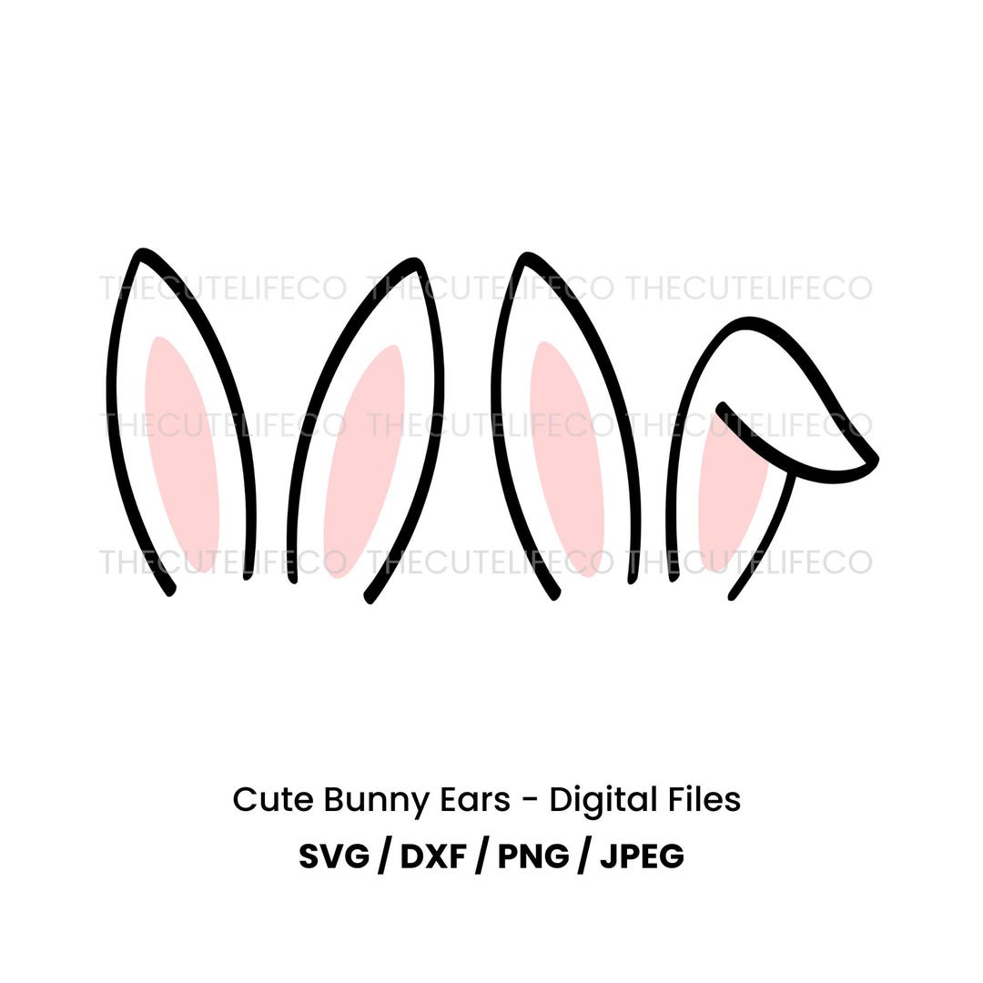 Bunny Ears SVG Laser Cut File Easter Dxf Digital Cut File for Cricut ...