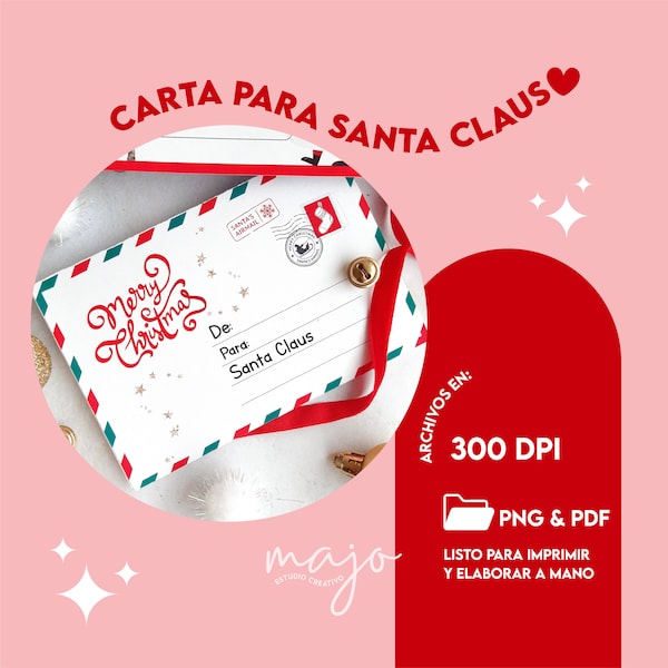 Sobre de carta de santa claus - Etsy México
