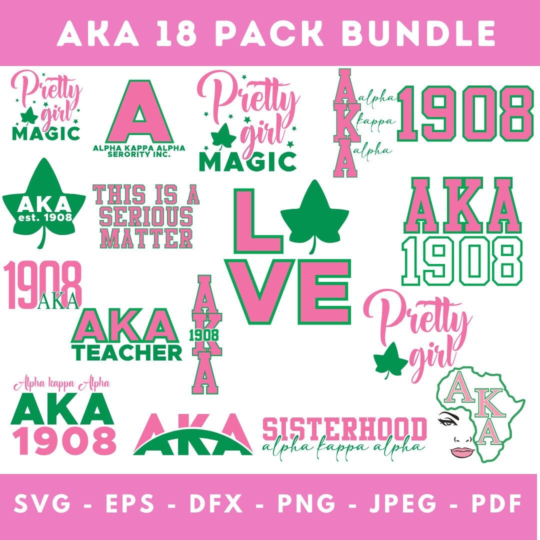 AKA Svg, Aka Letters Svg, Alpha Kappa Alpha, Sorority Svg, Greek ...