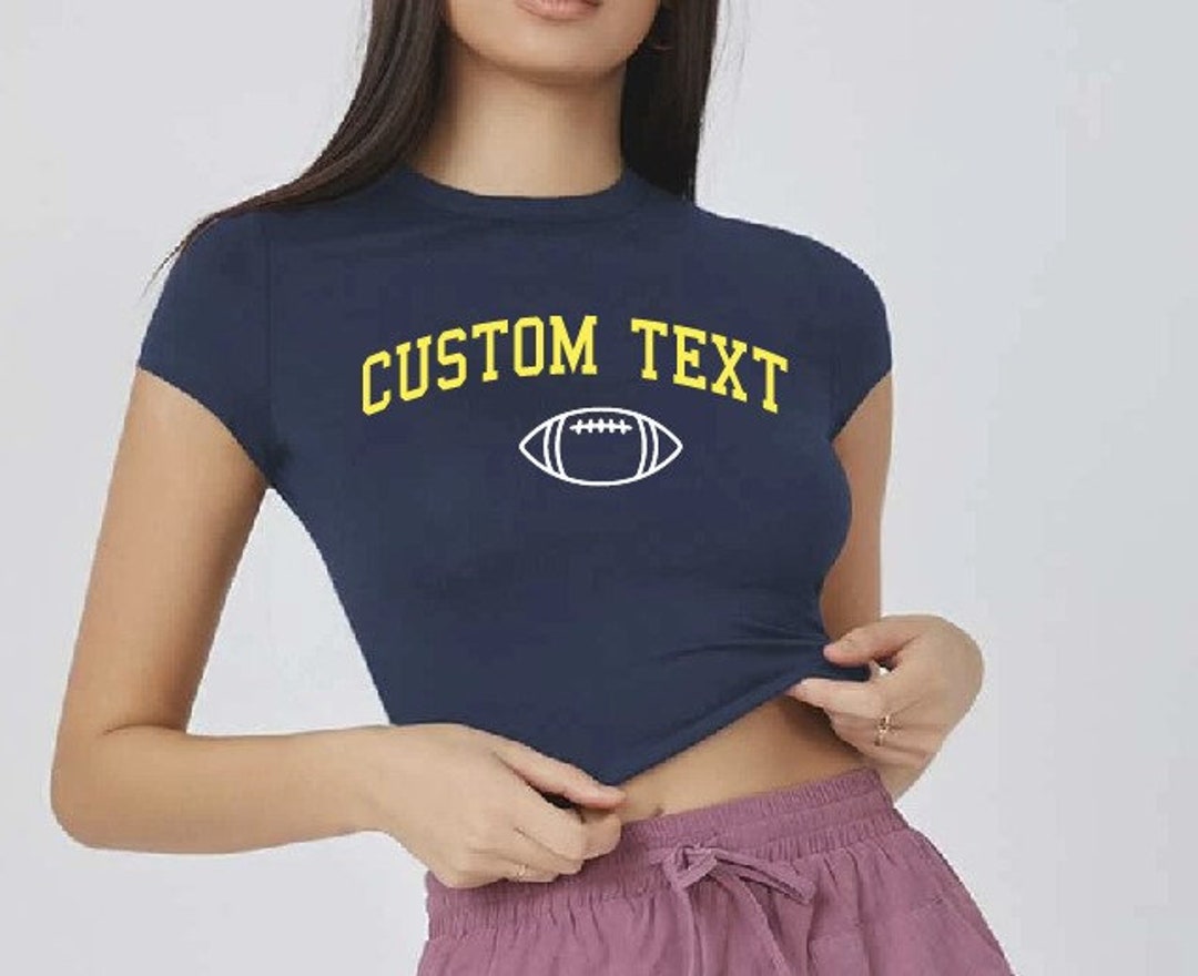 Custom College Apparel, Tailgate Clothes, Game Day, Cropped Football ...