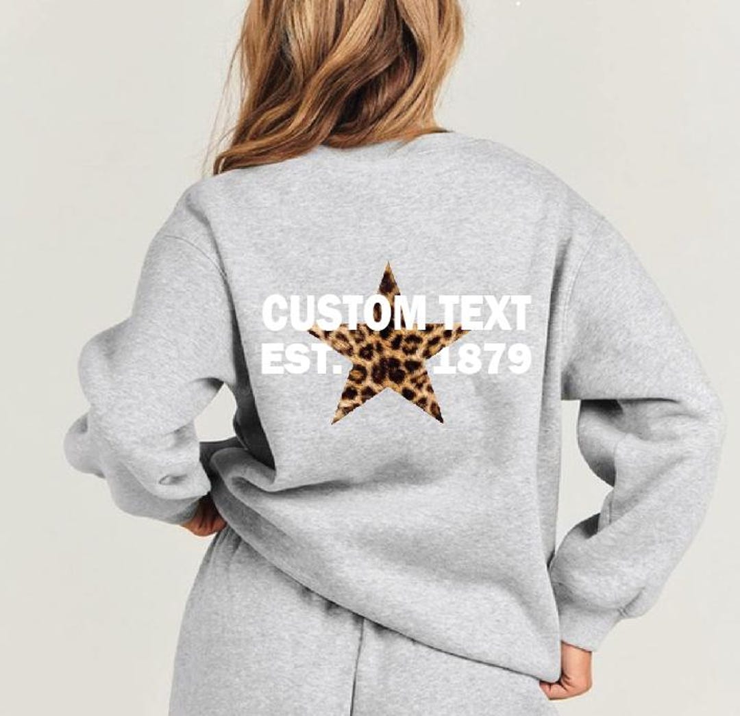Cheetah Leopard STAR Crewneck, Custom Team Apparel, Sweatshirt, PR ...