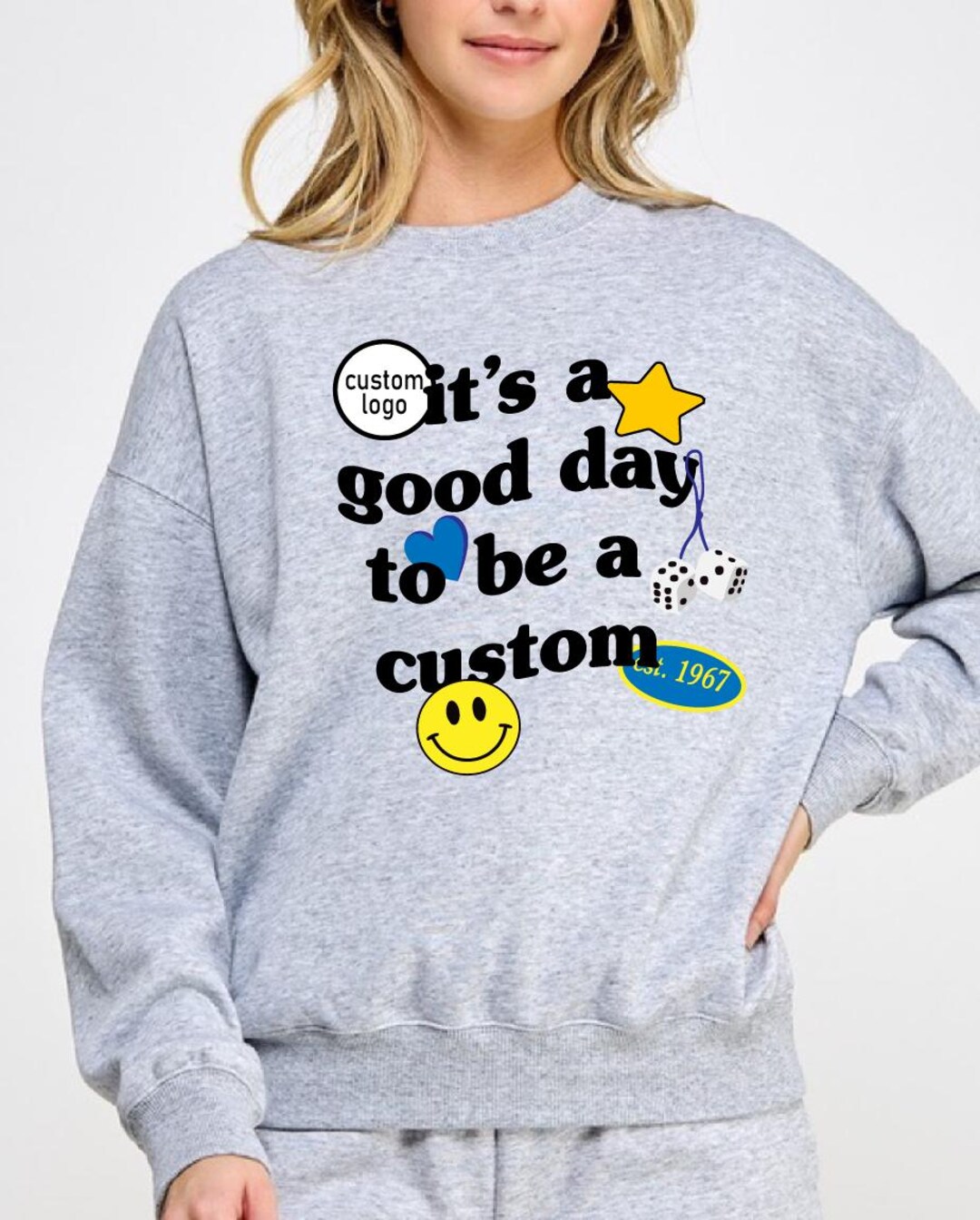 Custom College Good Day Sweater, Sorority, Bid Day, Big Little ...