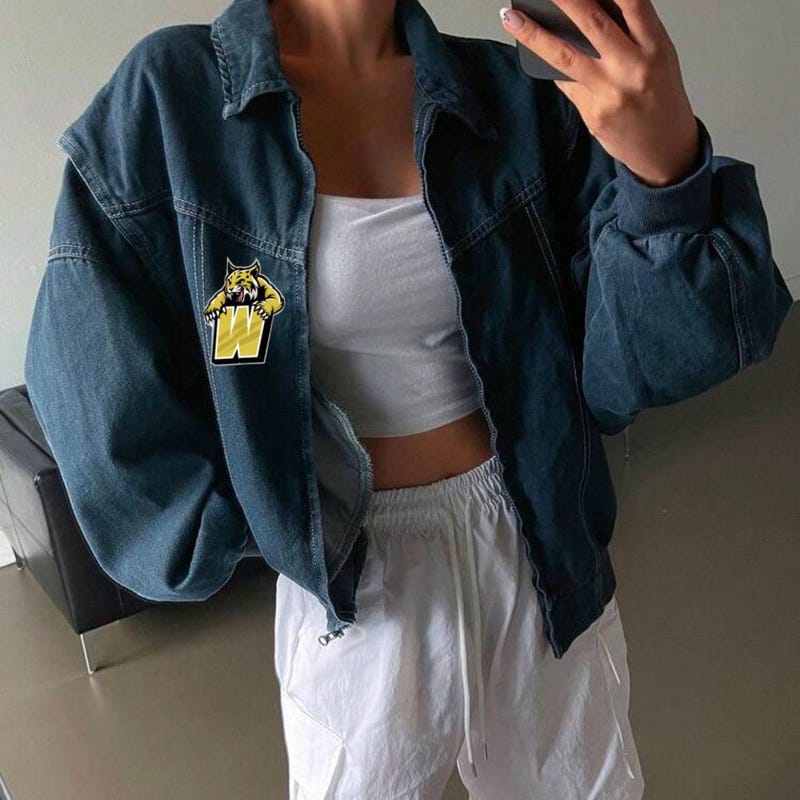 College Jean Jacket - Etsy