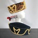 Velvet BAW Hat, Leopard Print, Gold Trim, Traditional African Men's ...