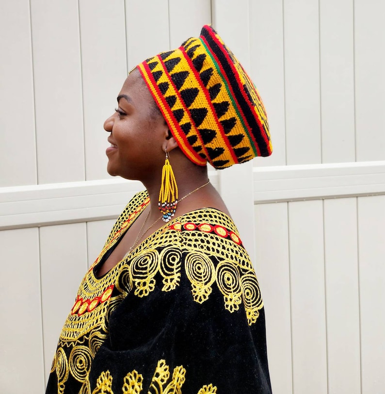 African Cap, Bamenda Toghu Caps, Traditional Hat, African Multi Color ...